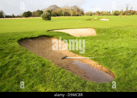 A long period of rain brings a waterlogged golf course on the south ...