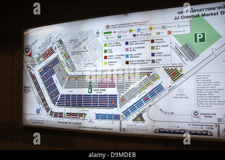 Chatuchak Weekend Market map Stock Photo - Alamy