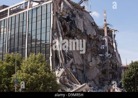 Old NPR building demolition site and workers - Washington, DC USA Stock ...