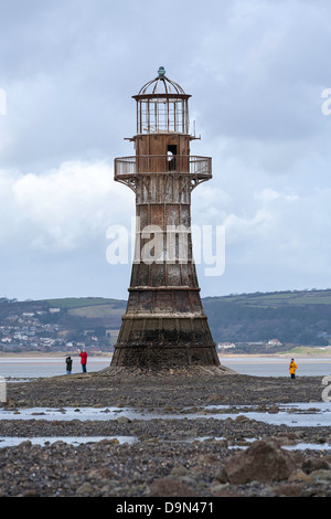 Derelict Whiteford lighthouse on the Gower peninsula in Wales is the ...