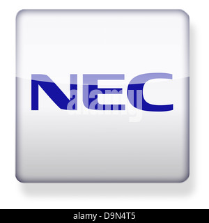 NEC logo as an app icon. Clipping path included Stock Photo - Alamy