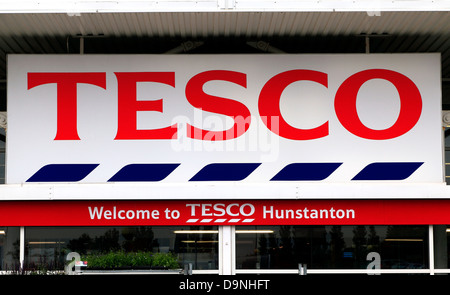 Tesco Supermarket, Hunstanton, Norfolk England UK British English ...