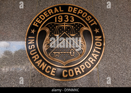 Seal of the Federal Deposit Insurance Corporation (FDIC) at 17th Street ...