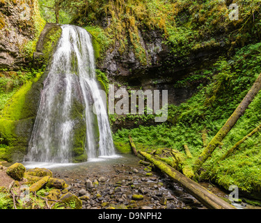 Dorena Oregon United States. Spirit Falls is a secluded waterfall on ...
