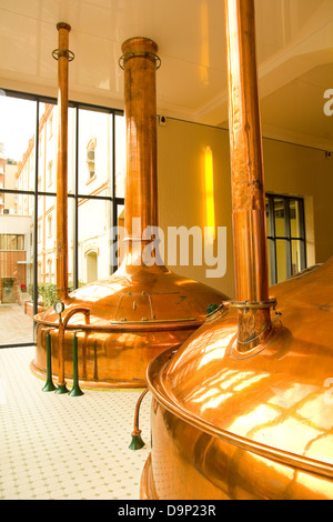 Interior factory. Old style of brewing beer. Nineteenth Century Stock ...