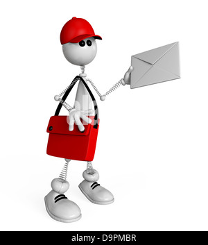 The mail carrier delivers letters and parcels Stock Photo - Alamy