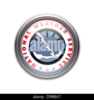 National Weather Service logo symbol icon flag Stock Photo - Alamy