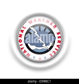 National Weather Service logo symbol icon flag Stock Photo - Alamy