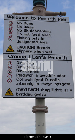 Welcome to Penarth Sign Stock Photo - Alamy