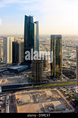 Buildings in West Bay, the business district of Doha, Qatar Stock Photo ...