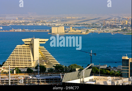 Pyramid Shaped Sheraton Hotel and High Rise Buildings in the new City ...