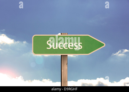 Sucess road sign Stock Photo - Alamy