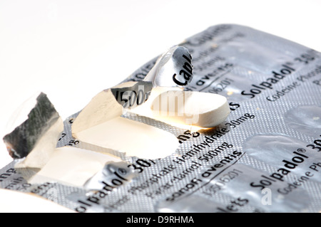 Codeine pills (Solpadol) in foil container Stock Photo - Alamy