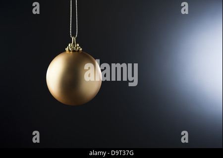 Christmas Bauble in simple color setting and side lighting Stock Photo ...