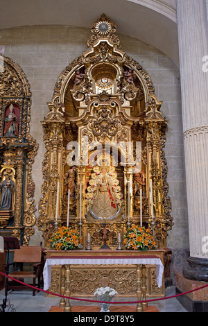 Virgen del Rocio reredos in Church of the Divine Savior (Iglesia del ...