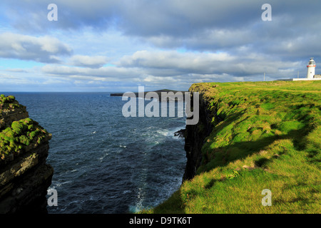 Ireland, Munster, County Clare, Kilkeel, Loop Head Lighthouse Stock ...