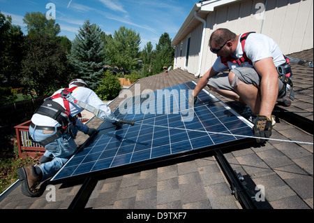 Construction of a solar energy system on a house. Installation of solar ...