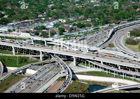 Freeway interchange in Houston Texas Stock Photo - Alamy