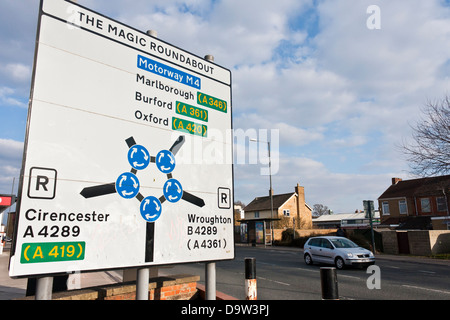 Access road to the five mini-roundabouts at the notorious Magic ...