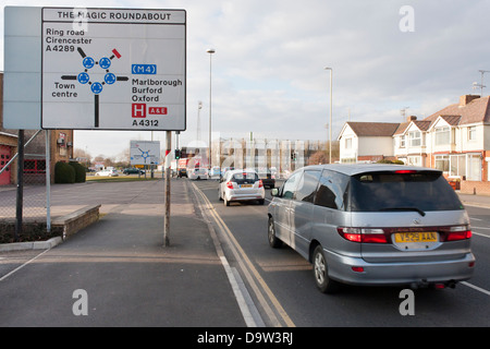 Access road to the five mini-roundabouts at the notorious Magic ...