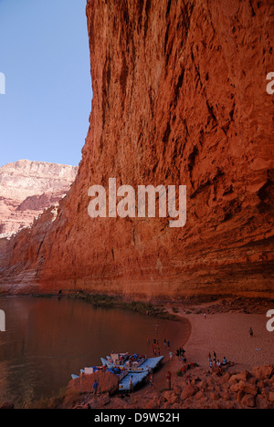 Cave along a river, Redwall Cavern, Colorado River, Grand Canyon ...