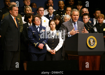 President George W. Bush with the National Security Council Stock Photo ...