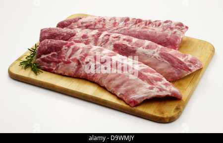 Raw Baby Back Ribs on a Summer Grill Stock Photo - Alamy