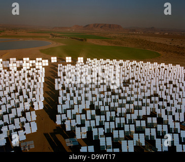 Field of sun tracking mirrors at the Solar Two experimental energy ...