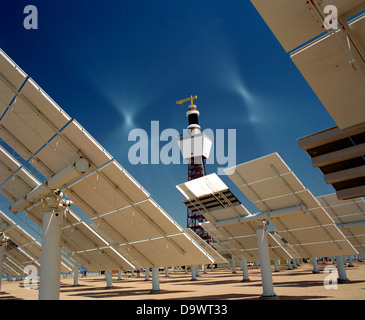 Field of sun tracking mirrors at the Solar Two experimental energy ...