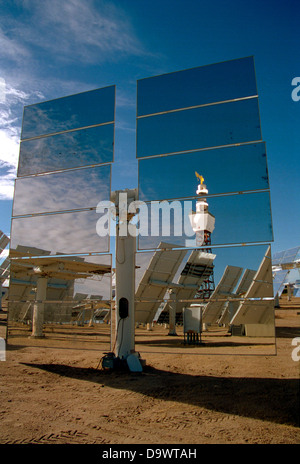 Field of sun tracking mirrors at the Solar Two experimental energy ...