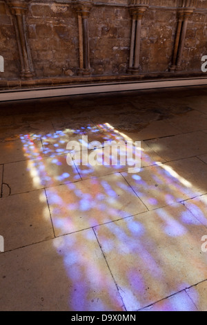 Lincoln - Stained glass window caustics on the south side of the nave ...