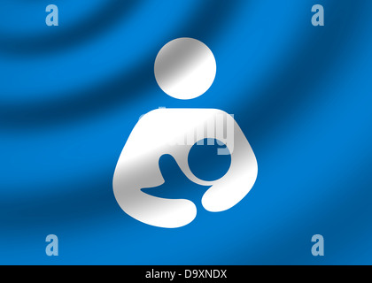International breastfeeding symbol logo icon flag Stock Photo - Alamy