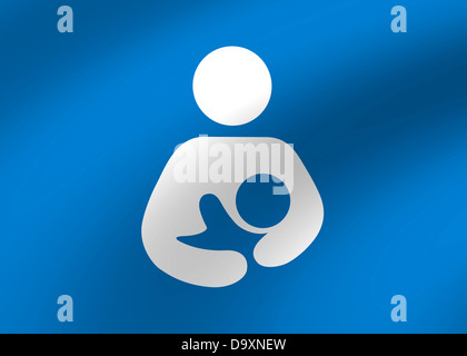 International breastfeeding symbol logo icon flag Stock Photo - Alamy