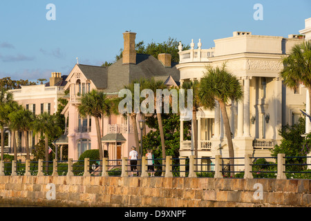ANTEBELLUM HOMES THE BATTERY CHARLESTON HARBOR CHARLESTON SOUTH ...