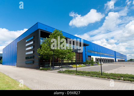 modern blue warehouse in the Rotterdam harbor area Stock Photo - Alamy