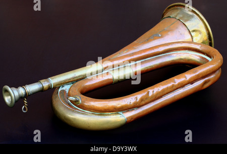 Isolated - Bugle - A bugle is a brass instrument like a small Stock ...