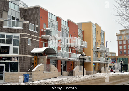 Condominiums on Waterfront Drive in downtown Winnipeg Manitoba Canada ...