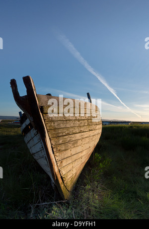 old boat left on dry land Stock Photo - Alamy