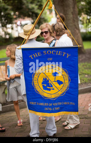A participant takes part in Carolina Day celebrations and parade on ...