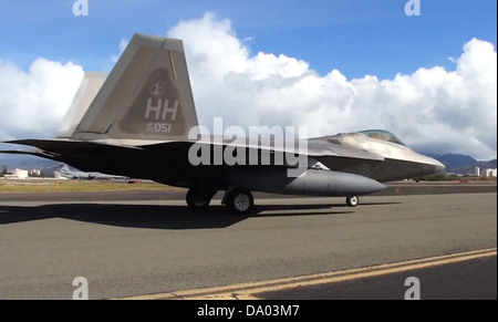The 199th Fighter Squadron operates the Lockheed Martin F-22A Raptor, a ...