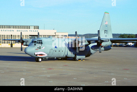 The 181st Airlift Squadron operates the Lockheed C-130H-LM Hercules, a ...