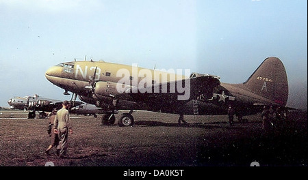 The 47th Troop Carrier Squadron operated the C-47A-70-DL Skytrain, tail ...