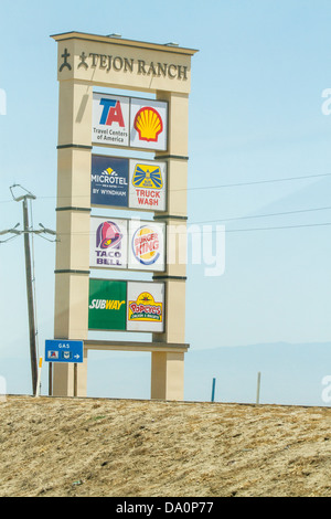 Scenes along Interstate 5 at the town of Grapevine in California's San ...