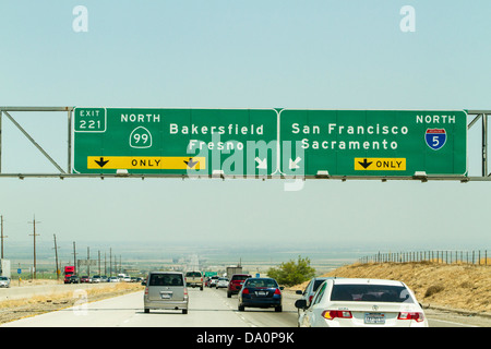 Interstate 5 North Freeway Sign San Diego California Identifying Lane ...