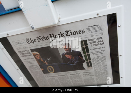 New York Times newspaper box, New York City, USA Stock Photo - Alamy