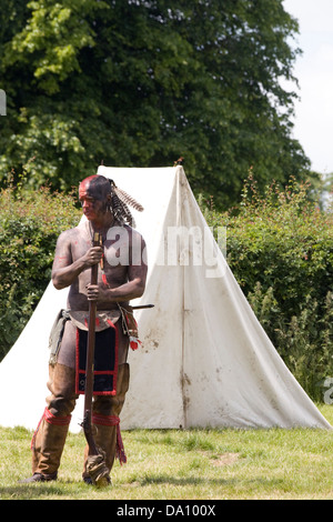Reenactment of the Cherokee Indians in the American Civil War Stock ...