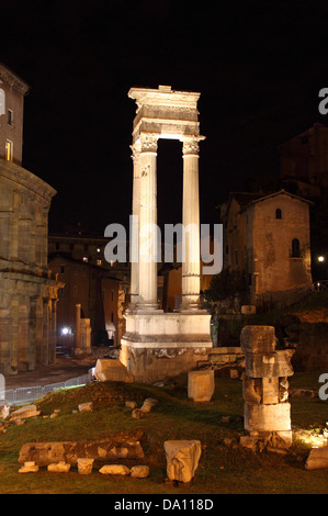 A detailed view of the ancient stone columns of Assos, a historic city ...