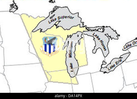 A map depicting the operational locations and air defense zones of the ...