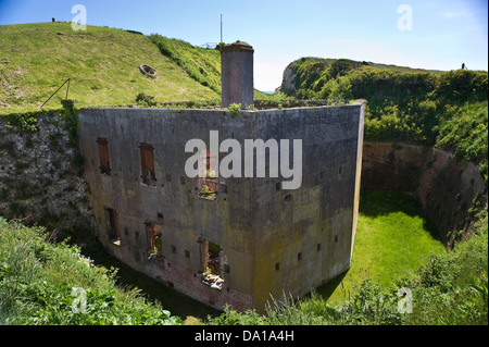 Fort Redoubt in Freshwater Bay on the Isle of Wight, UK Stock Photo - Alamy