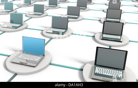 Computer Network on the Internet with PCs Stock Photo - Alamy